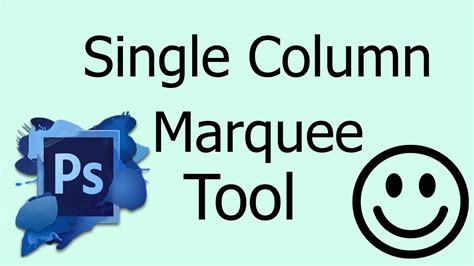 How To Use Single Column Marquee Tool YouTube