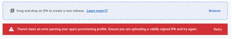 Ios Theres Been An Error Parsing Your Apps Provisioning Profile Ensure You Are Uploading A