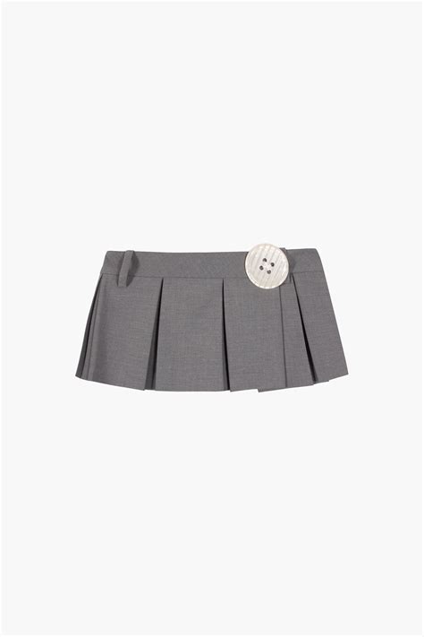 Satsuma Skort In Grey Sandy Liang