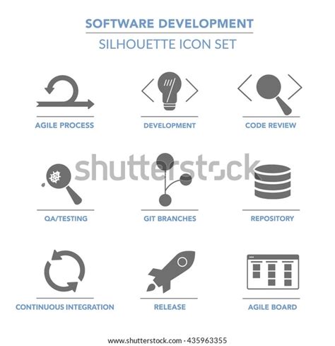 Software Development Solid Silhouette Web Icon Stock Vector Royalty Free 435963355