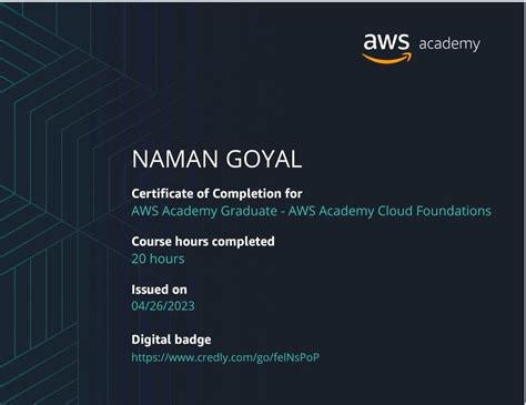 Naman Goyal On Linkedin Aws Cloudfoundation