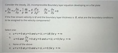 Solved рдги U Consider The Steady 2d Incompressible