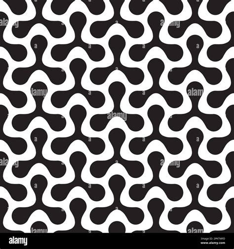 Seamless Organic Interlocking Shape Pattern Background Stock Vector