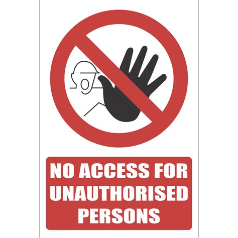 No Access For Unauthorised Persons Sign Ne15