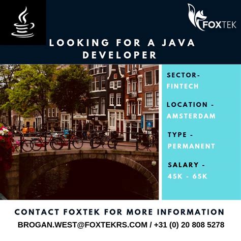 Foxtek On Linkedin Java Javadeveloper Onlythebestjobs Followfoxtek