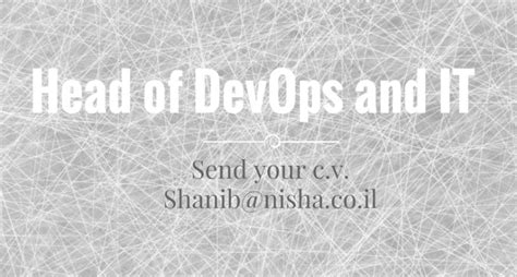 Head Of Devops And It