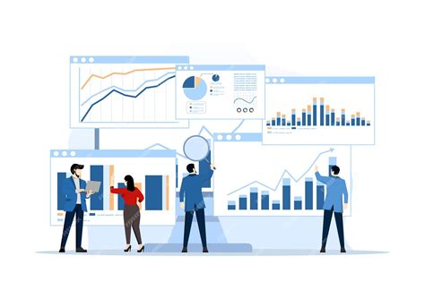 Premium Vector Illustration Of Analytics And Monitoring With Business
