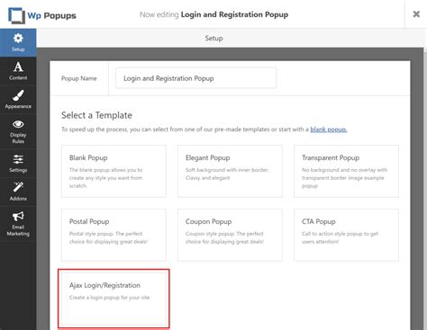 How To Create An Ajax Loginregistration Popup Wp Popups Documentation