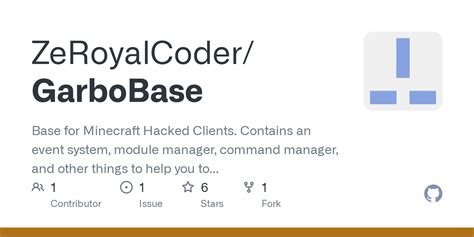 github zeroyalcoder garbobase base for minecraft hacked clients contains an event system
