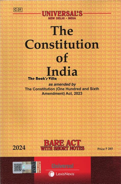 Buy The Constitution Of India Bare Act Latest 2024 Edition Universals Book Online At Low