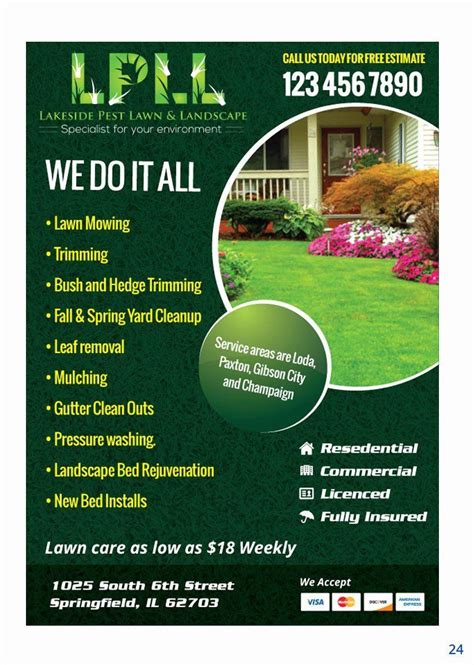 Lawn Care Advertising Templates Best Templates Resources