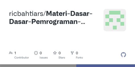 Github Ricbahtiarsmateri Dasar Dasar Pemrograman Dengan Php