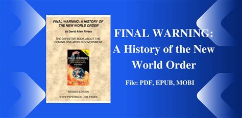 Final Warning A History Of The New World Order