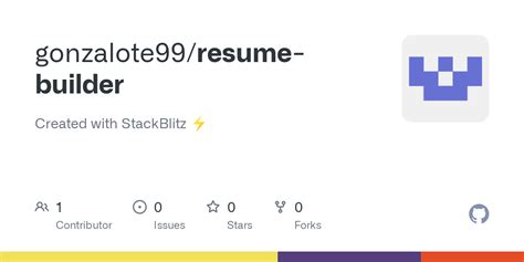 Github Gonzalote99 Resume Builder Created With Stackblitz ⚡️