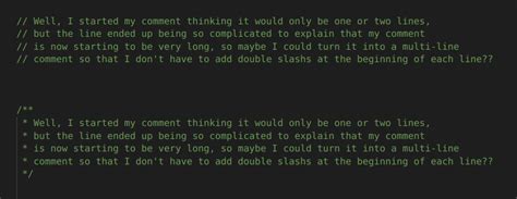 Is There A Way To Turn Multiple Single Line Comments Into One Multi