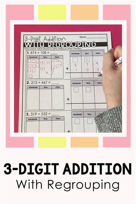 How To Best Teach The Regrouping Method With 3 Digit Addition Teaching With Kaylee B