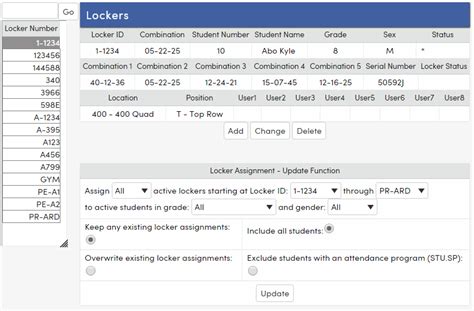 Locker Management Aeries Software