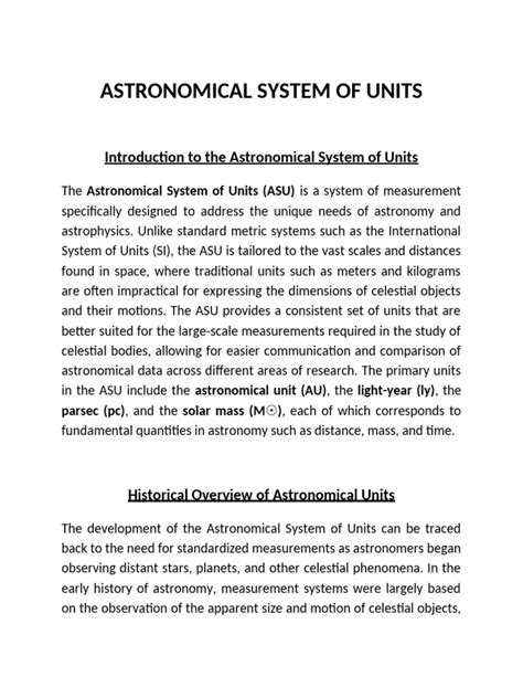 Astronomical Units Explained Pdf Astronomical Unit Astronomy