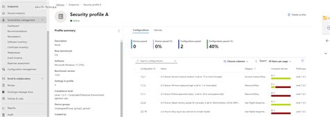 セキュリティ ベースラインの評価 Microsoft Defender Vulnerability Management Microsoft Learn