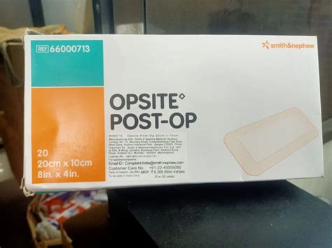 Opsite Post Op 25 Cmx10cm Dressing Packaging Type Packet Size 9 5cm X 8 5cm At ₹ 199 Piece
