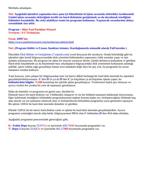 Minitool Wizard Ile Bölüm Genişletme Ve Daraltama Pdf