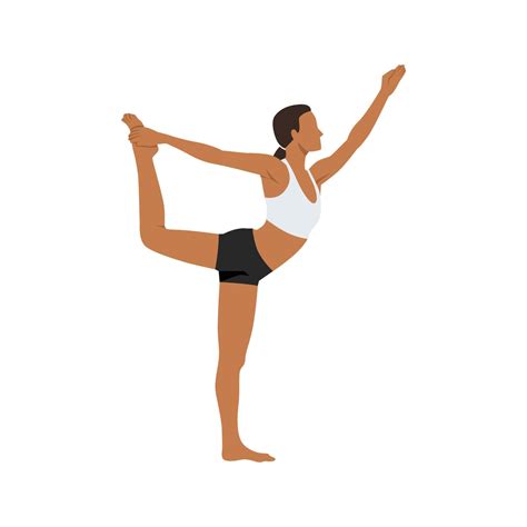 Woman Doing Dancer Pose King Dancer Pose Lord Of The Dance Pose Dancer Pose Practice Utthita