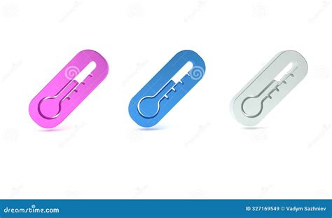 Colorful Meteorology Thermometer Measuring Heat And Cold Icon Isolated On White Background