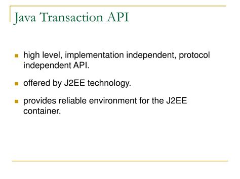 Ppt Java Transaction Api Powerpoint Presentation Free Download Id