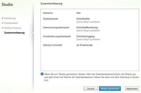 Citrix Datenbanken Mit Hilfe Von Sql Skripten Erstellen
