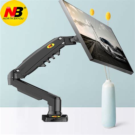 Nb F80台式电脑显示器支架桌面升降架旋转万向底座屏幕增高架 虎窝淘