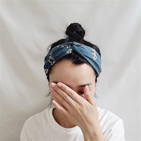 릴리본봄 11 반다나 머리띠 스카프 체인 2색 넓은 터번 꼬임 묶은 매듭 빗살 헤어밴드