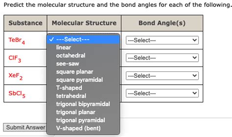 [solved] Predict The Molecular Structure And The Bond Ang