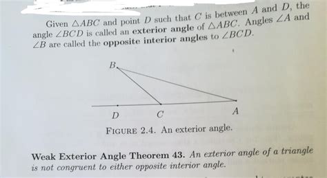 Solved Given Aabc And Point D Such That C Is Between A O