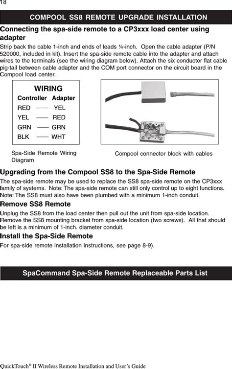 Pentair Aquatic Systems QTII Remote Control User Manual QuickTouch II Manual Rev A
