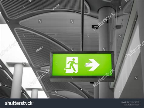 Modern Architecture Airport Exit Sign Stock Photo Shutterstock