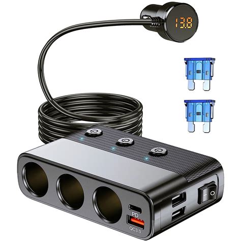 New Car Cigarette Lighter Socket Charger Outlet Adapter Shining House