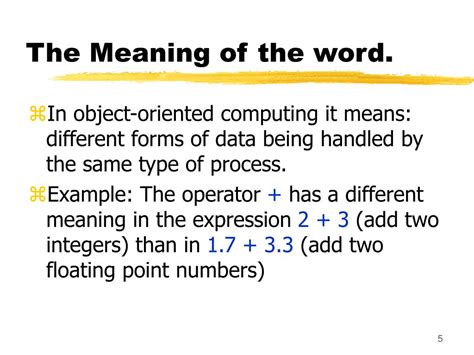 Ppt Object Oriented Programming Development Polymorphism I