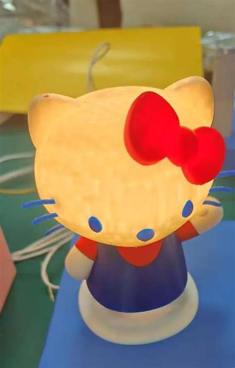 Hello Kitty Night Light By 懵摩妥makerworld Download Free 3d Models