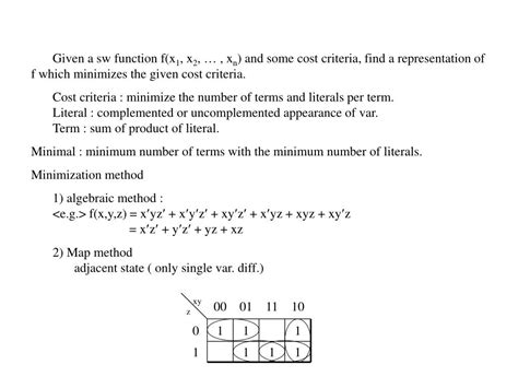 ppt chapter 3 minimization of switching functions powerpoint
