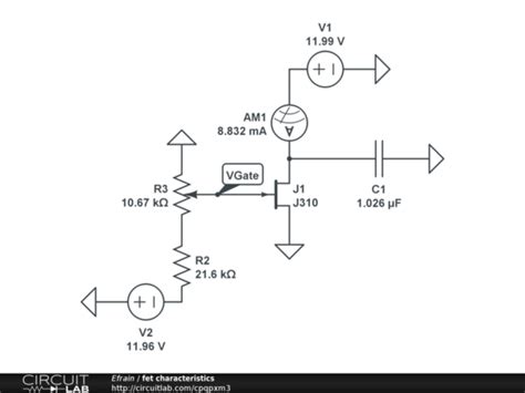 fet characteristics circuitlab