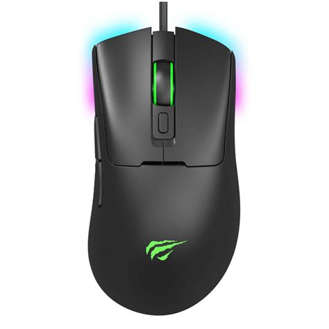Mouse Gamer Havit Ms966 Rgb 12000 Dpi 7 Botões Usb Preto