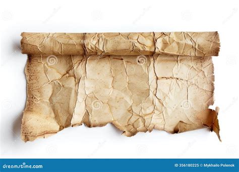 Ancient Scroll On White Background Mysterious Historical Artifact Neural Network Ai Generated