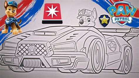 Paw Patrol Chase Chase Police Car Coloring Page Paw 48 Off