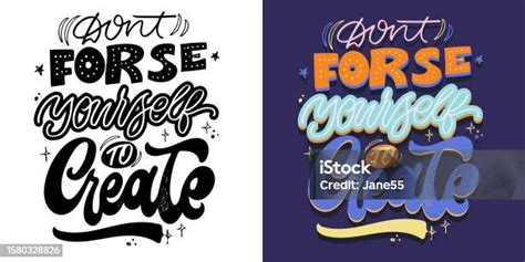 글자 따옴표 인쇄 및 포스터 디자인을 위한 멋진 문구 감동적인 슬로건 인사말 카드 템플릿입니다 벡터 강렬하고 밝은 색상에 대한