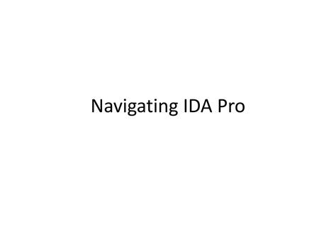 Practical Malware Analysis Ch 5 Ida Pro Pptx