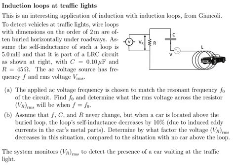 Solved Induction Loops At Traffic Lights This Is An