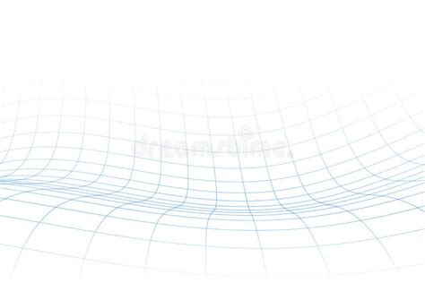 Abstract Curved Perspective Grid Lines Layout Design Vector Stock