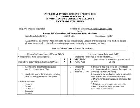 Ejemplo Plan Educativo Universidad Interamerican De Puerto Rico