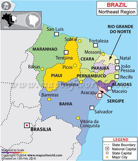 Northeast Brazil Map Explore The 3rd Largest Region Of Brazil