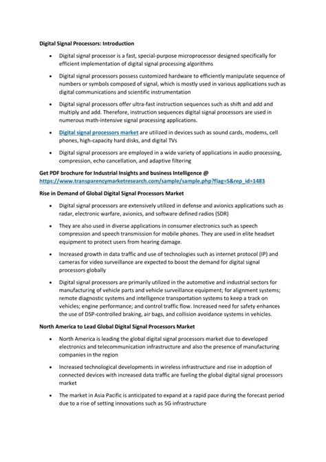 Ppt Digital Signal Processors Market Powerpoint Presentation Free Download Id 10857970